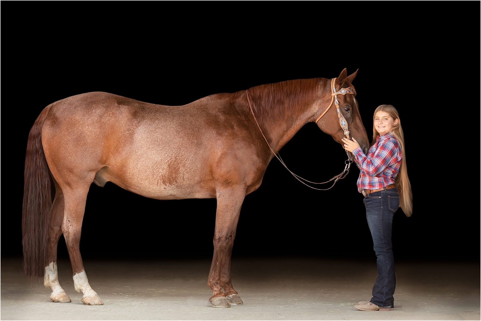 Western Black Background Portraits - Elizabeth Hay Photography