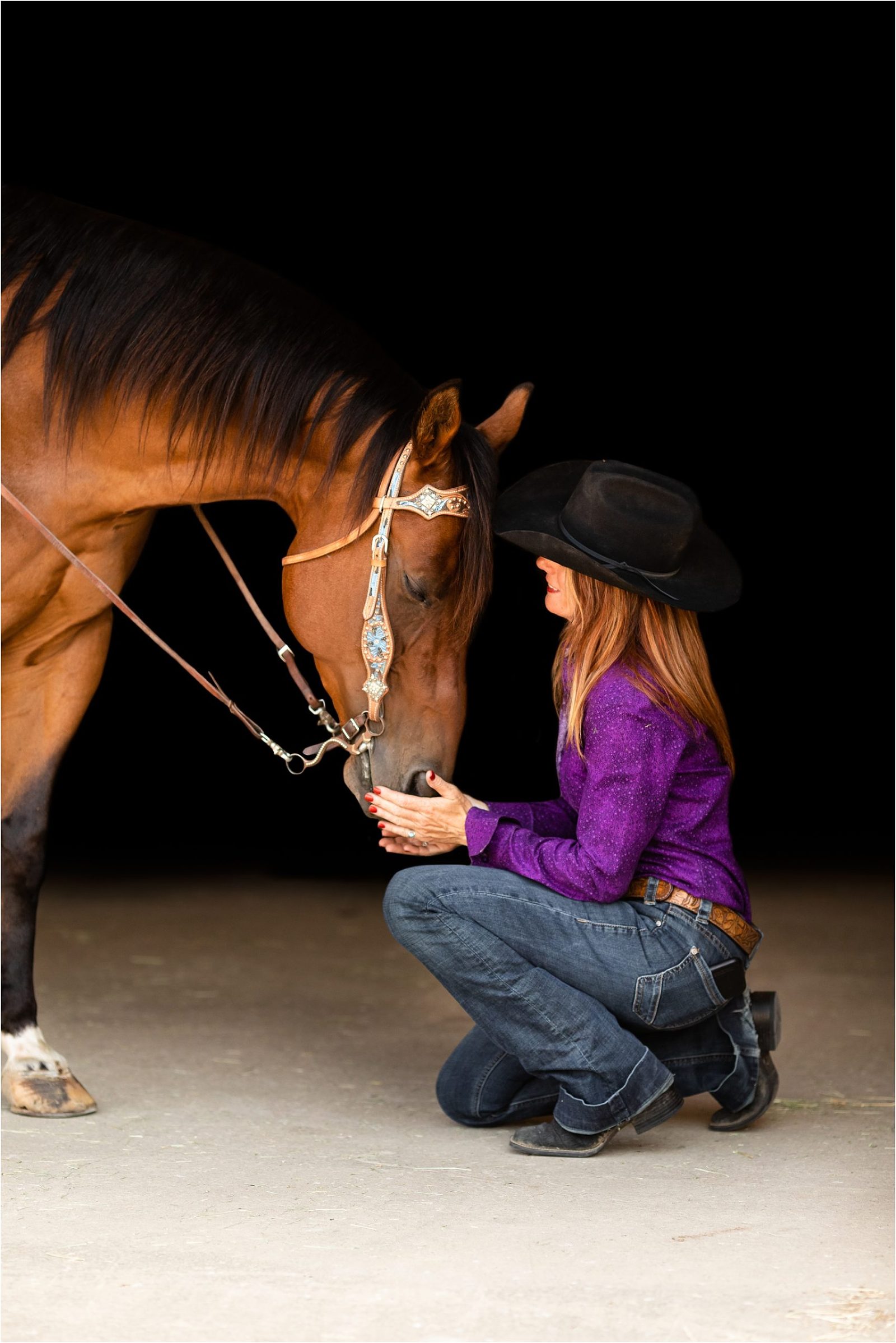 Western Black Background Portraits - Elizabeth Hay Photography